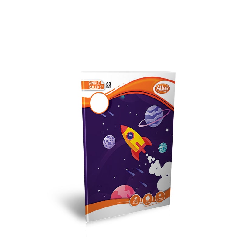 Atlas A5 - practical book 1″ - 80pgs – single ruled - ACIS Bookstore